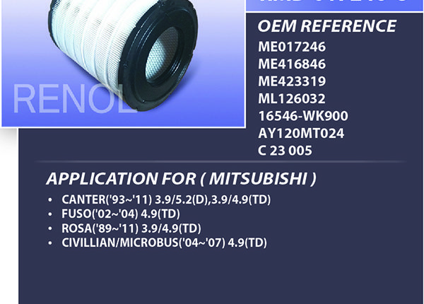 AIR MITSUBISHI=RMB-017246-U ME416846 ME423319 ML126032 16546-WK900 ...
