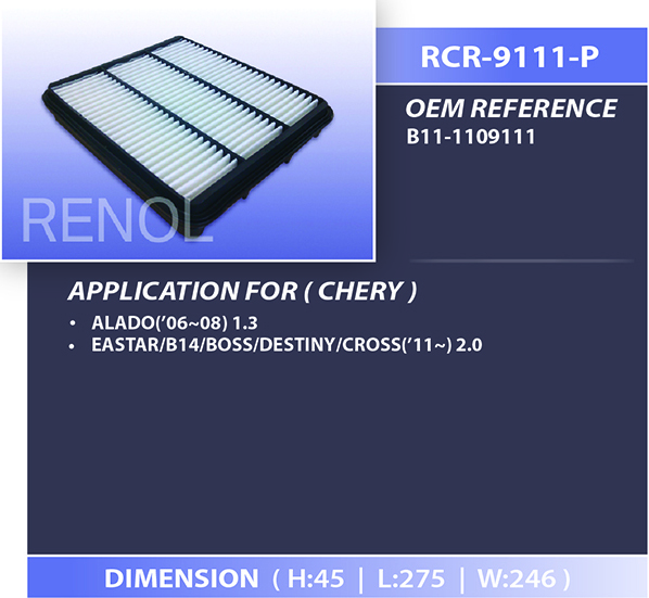 AIR CHERY=RCR-9111-P B11-1109111 ALADO EASTAR B14 BOSS DESTINY CROSS ...