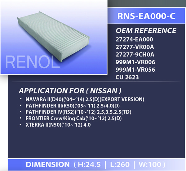 CABIN NISSAN=RNS-EA000-C 27274-EA000 27277-VR00A 27277-9CH0A 999M1 ...