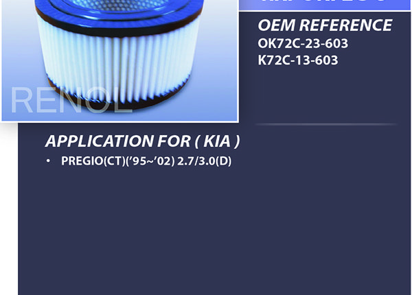 AIR KIA=RKI-OK72C-U OK72C-23-603 K72C-13-603 PREGIO – Renol Tech Industry