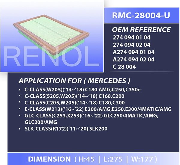 AIR MERCEDES=RMC-28004-C 2740940104 2740940204 A2740940104 A2740940204 ...