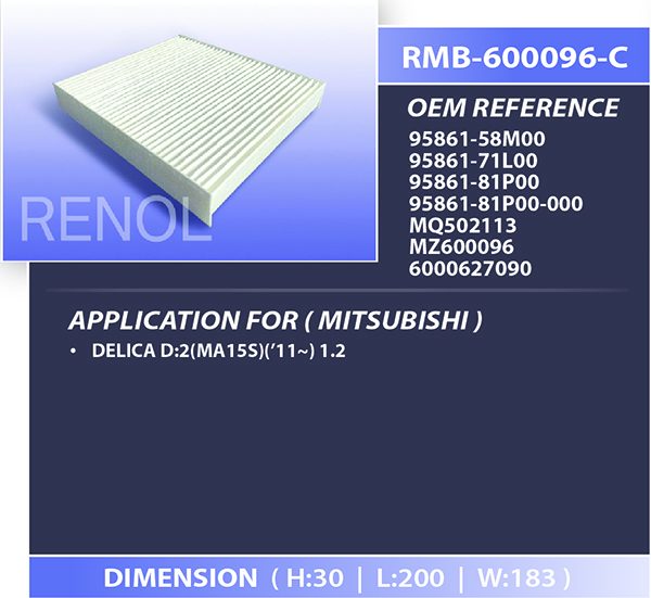 CABIN MITSUBISHI PROTON=RMB-600096-C 95861-71L00 95861-81P00 95861 ...