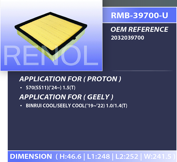 AIR PROTON GEELY=RMB-39700-U 2032039700 S70 SEELY COOL BINRUI – Renol ...